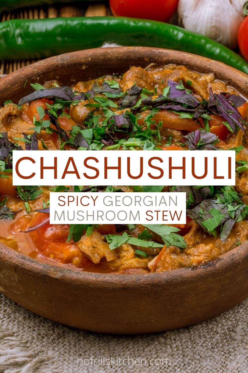 Chashushuli Recipe (Ostri): Spicy Georgian Mushroom Stew - No Frills ...