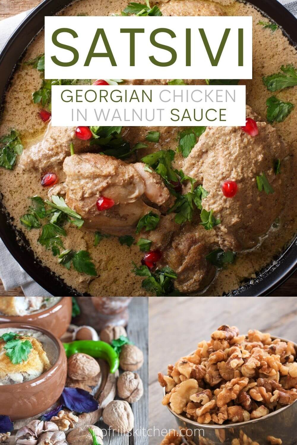Satsivi Recipe: Georgian Chicken in Walnut Sauce - No Frills Kitchen