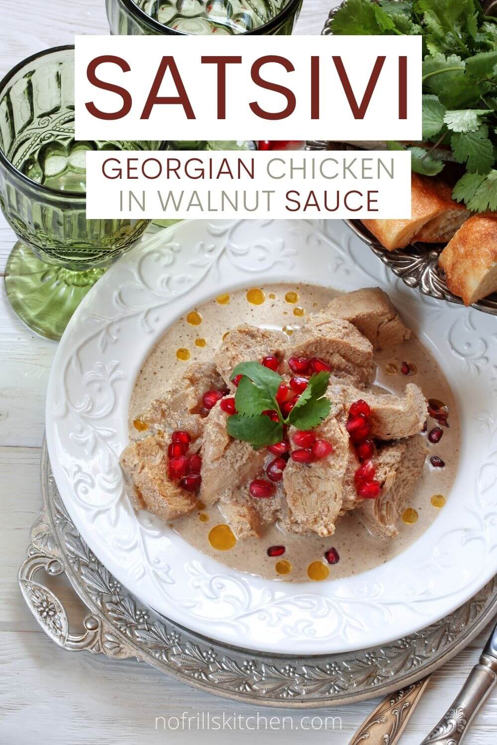 Satsivi Recipe: Georgian Chicken in Walnut Sauce - No Frills Kitchen