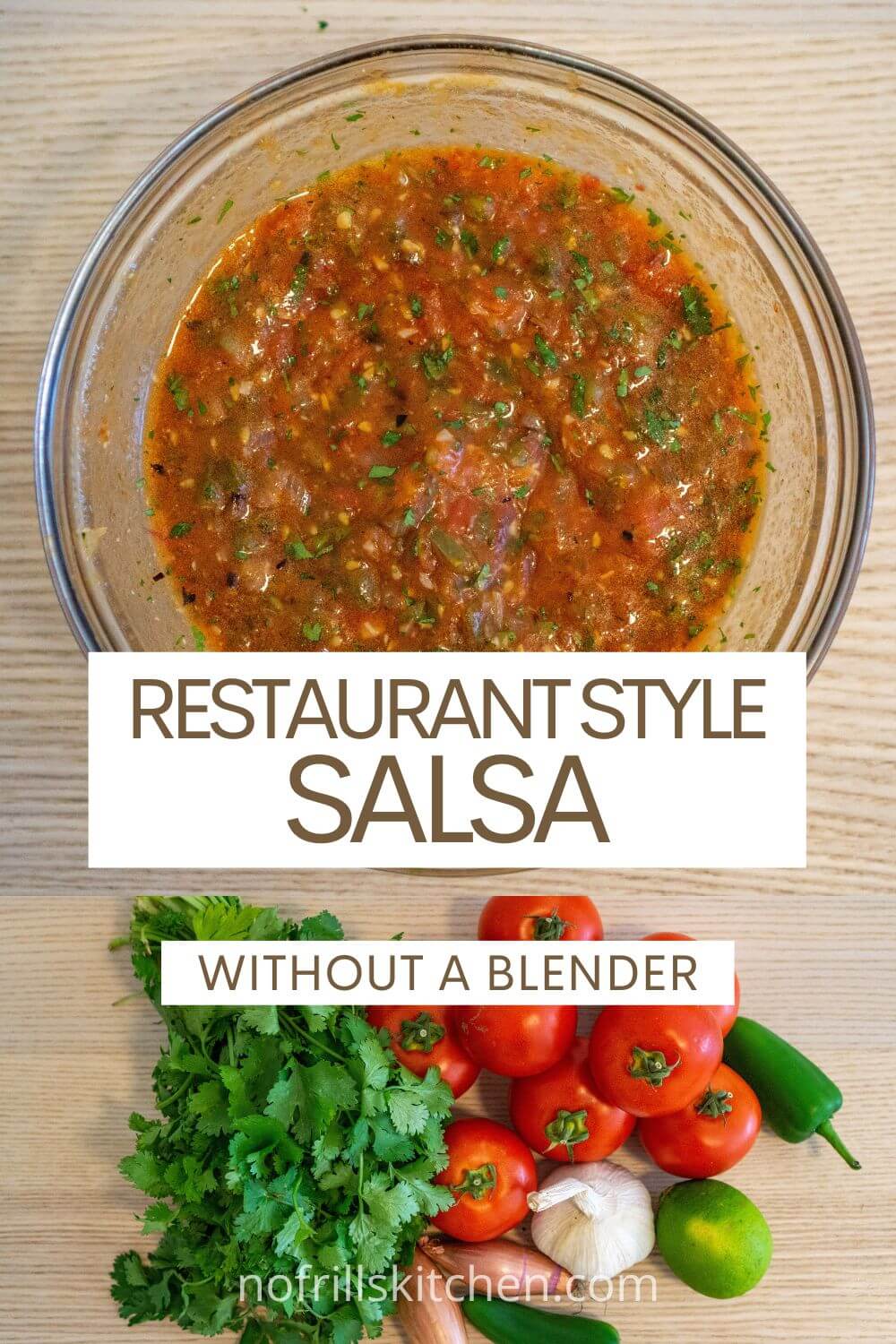 Mexican Restaurant Salsa Without a Blender Recipe - No Frills Kitchen