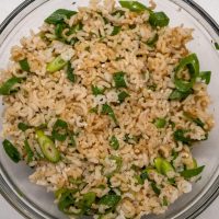 Brown Rice with Scallions and Sesame Recipe - No Frills Kitchen