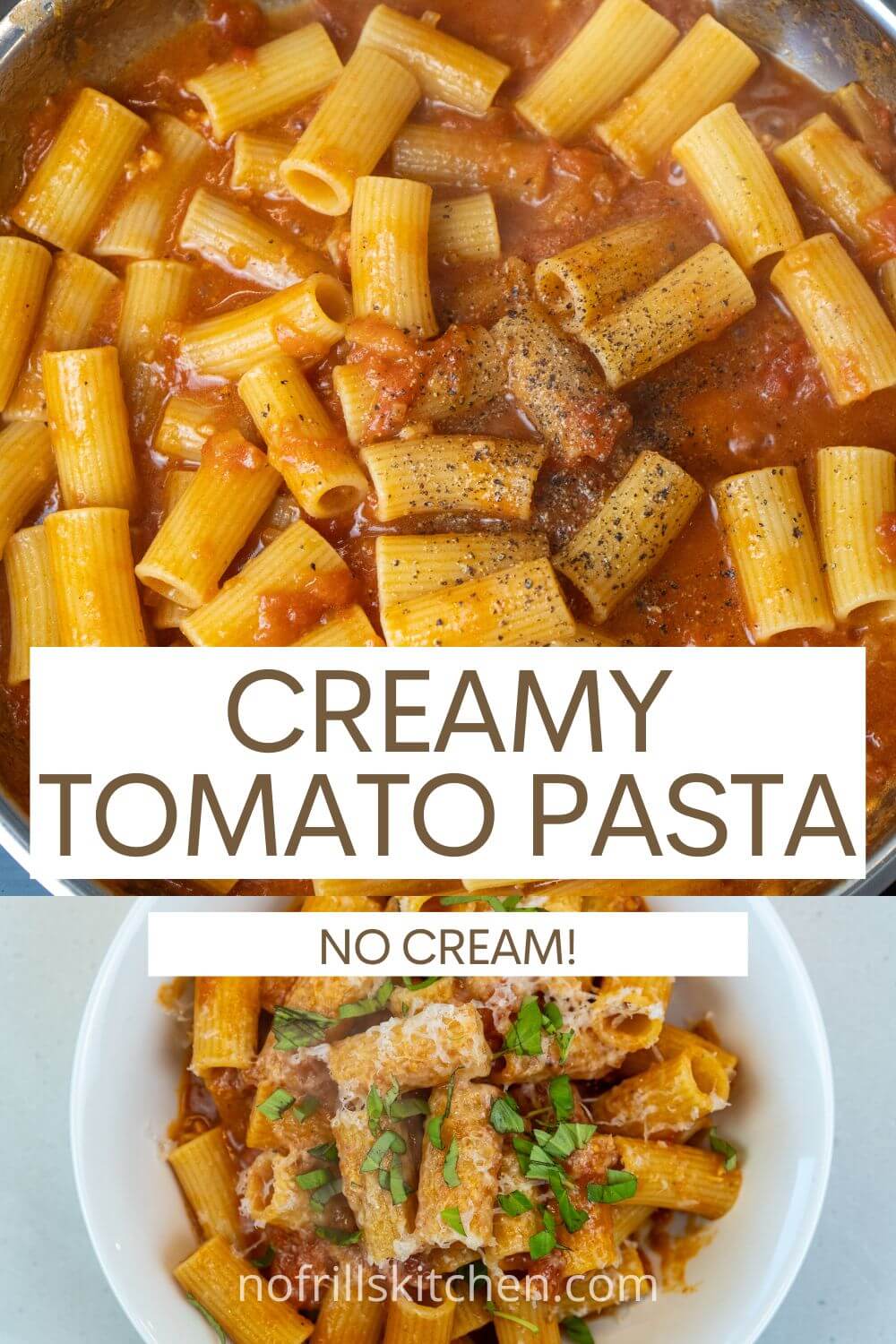 Creamy Tomato Pasta Without Cream Recipe - No Frills Kitchen