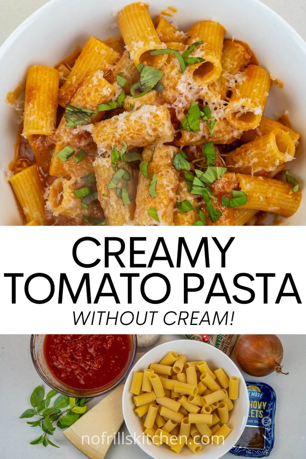 Creamy Tomato Pasta Without Cream Recipe - No Frills Kitchen