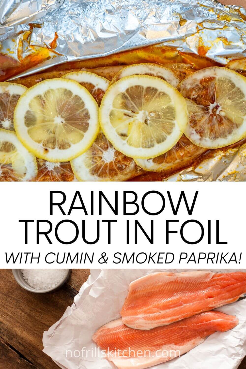 Simple Rainbow Trout Baked in Foil Recipe - No Frills Kitchen