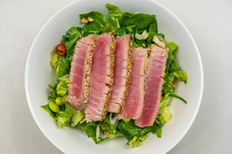 Simple Seared Tuna Salad With Miso Dressing Recipe - No Frills Kitchen