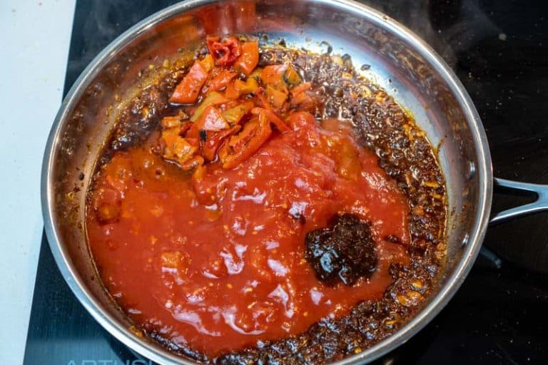 Smokey Roasted Red Pepper Shakshuka with Feta Recipe - No Frills Kitchen