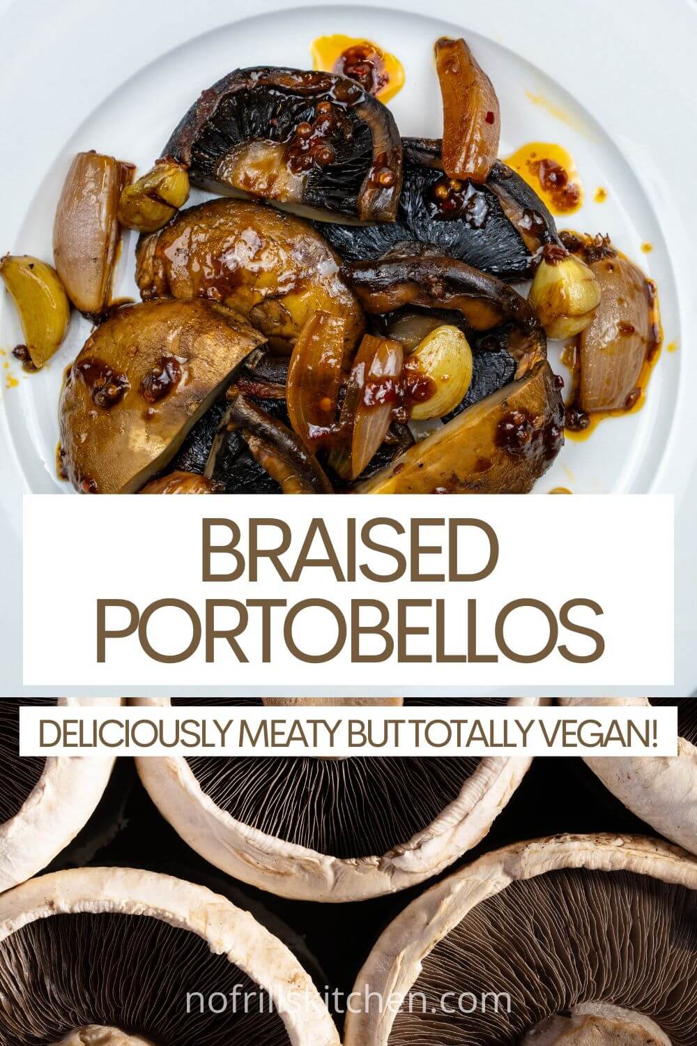 Hearty & Slow Cooked Portobello Mushrooms Recipe - No Frills Kitchen