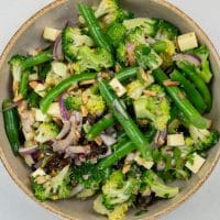 Crisp Broccoli & Green Bean Salad with Mustard Vinaigrette - No Frills ...