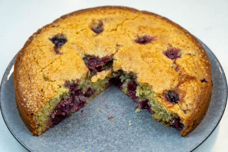 Easy Sour Cherry Cake with Almonds - No Frills Kitchen