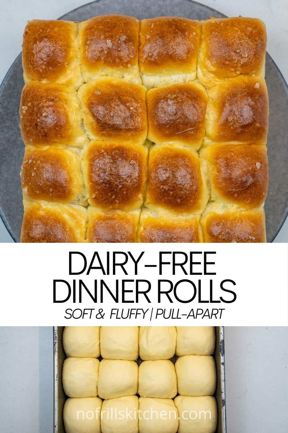 Homemade Pull-Apart Dairy Free Dinner Rolls - No Frills Kitchen
