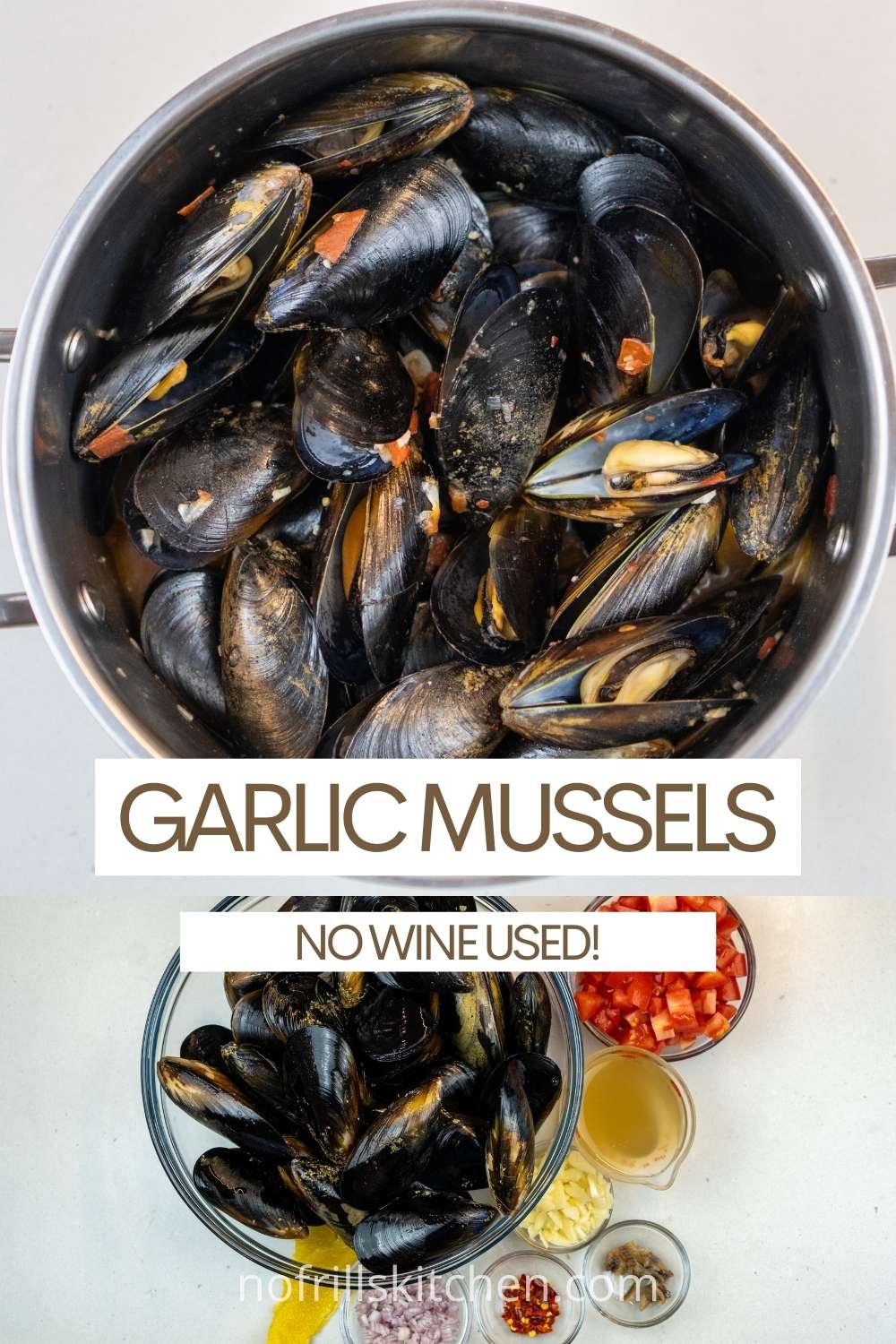 Steamed Mussels Without Wine in Tomato-Garlic Sauce - No Frills Kitchen