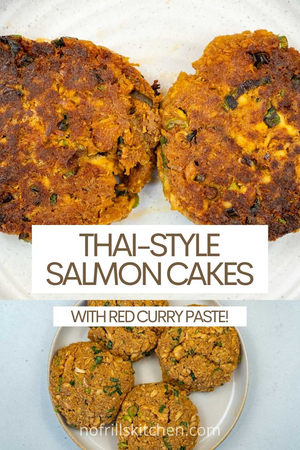 Simple Red Curry Thai Salmon Fish Cakes (Patties) - No Frills Kitchen