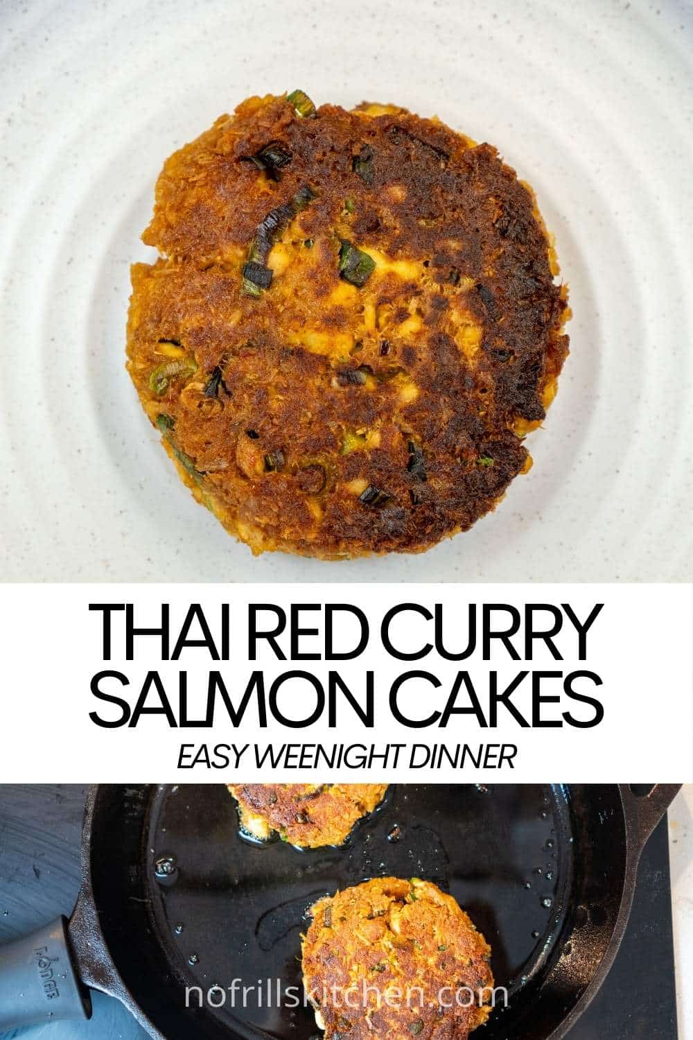 Simple Red Curry Thai Salmon Fish Cakes (Patties) - No Frills Kitchen