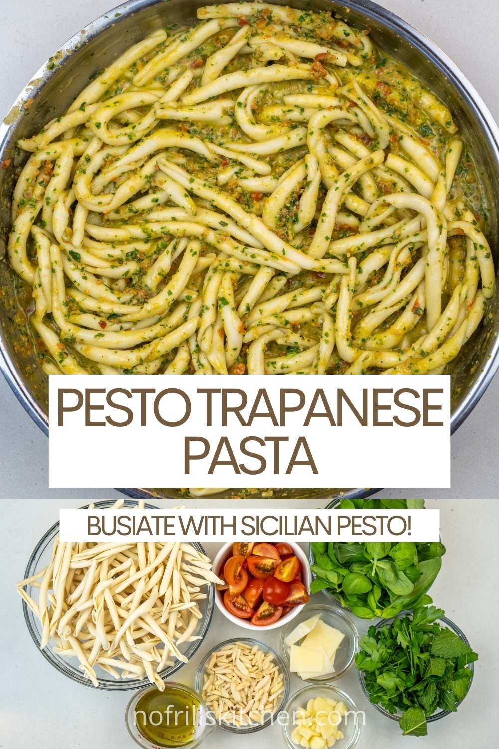 Sicilian Busiate alla Trapanese Recipe - No Frills Kitchen