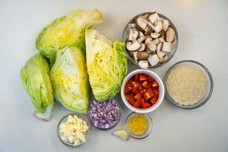 Simple Vegetarian Wedge Salad Without Blue Cheese - No Frills Kitchen