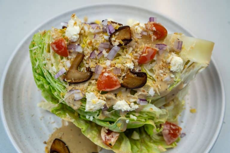 Simple Vegetarian Wedge Salad Without Blue Cheese - No Frills Kitchen