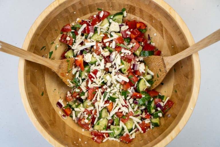 Quick & Easy Macedonian Salad (Shopska) - No Frills Kitchen