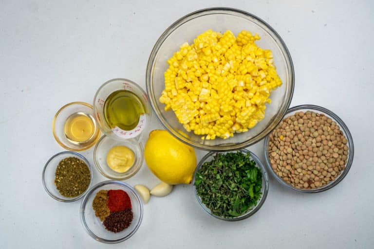 Mediterranean Corn & Lentil Salad with Fresh Herbs - No Frills Kitchen