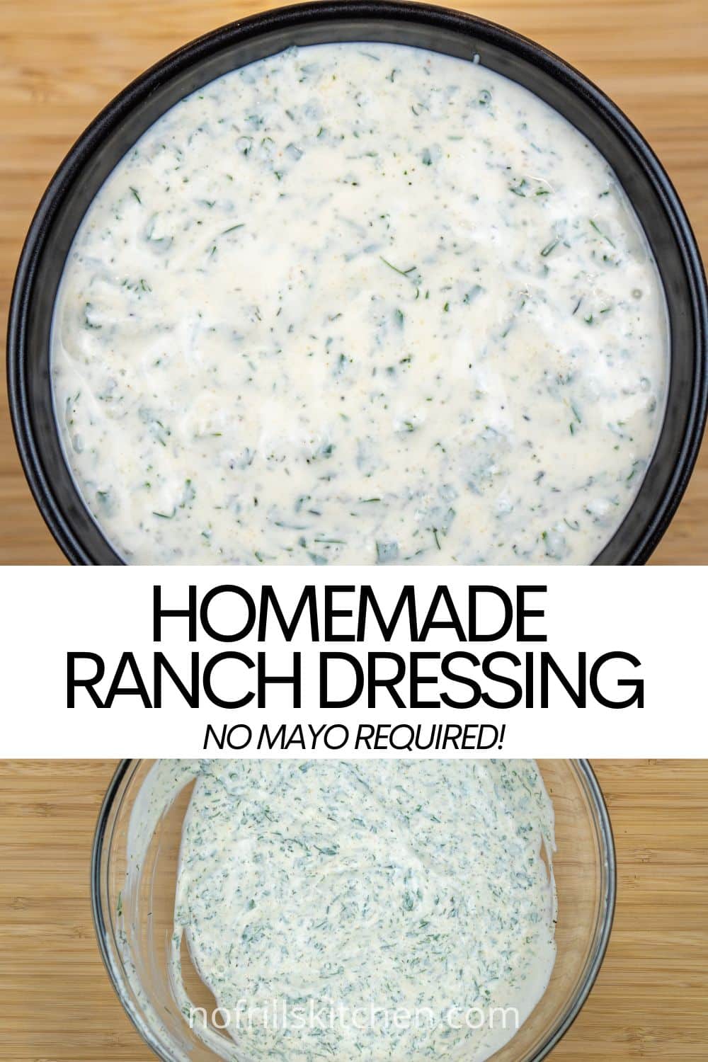 Simple Homemade Ranch Dressing without Mayonnaise - No Frills Kitchen
