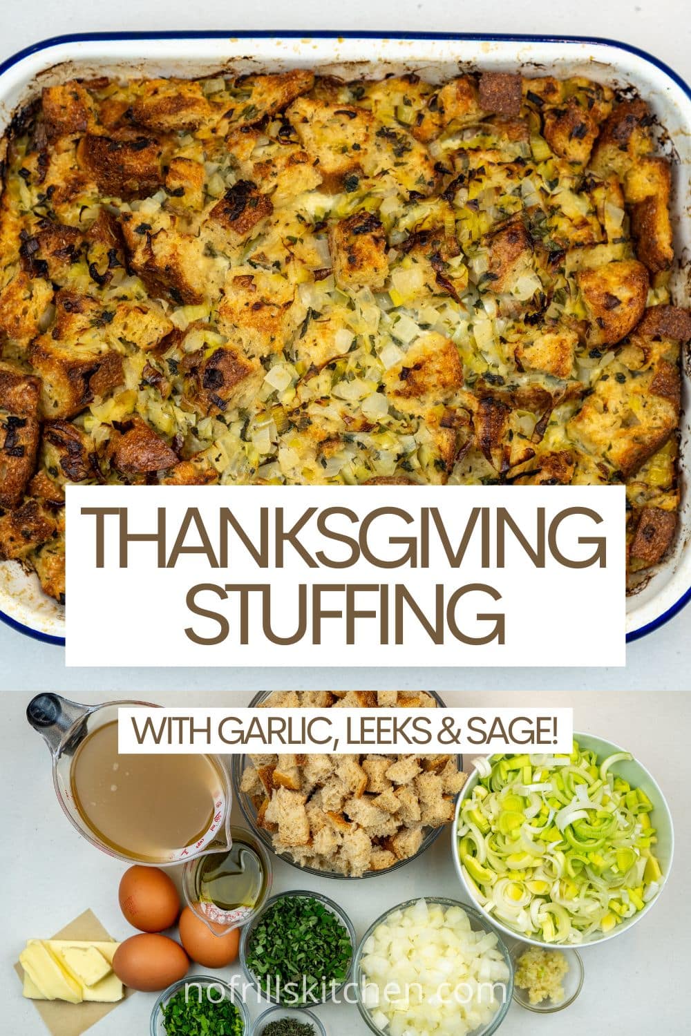 Foolproof Thanksgiving Stuffing Without Celery - No Frills Kitchen